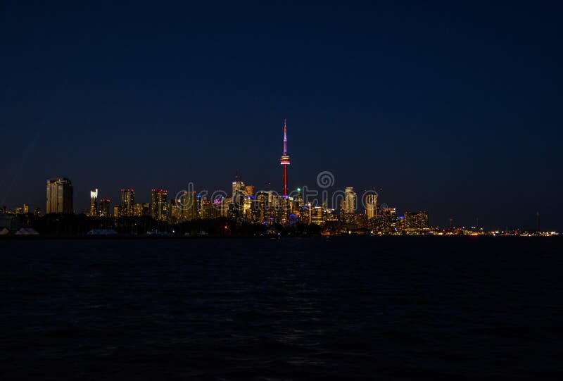 Toronto Skyline at sunset. stock photo. Image of canada - 96058258