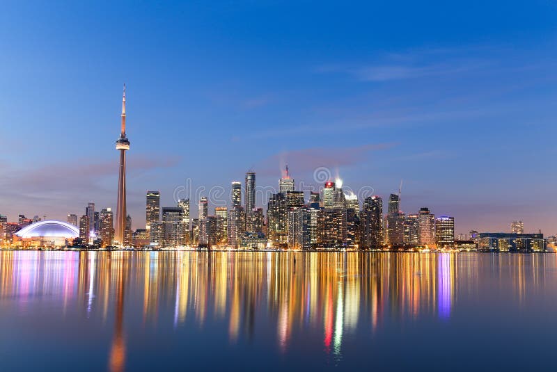 Toronto Skyline in Winter stock photo. Image of waterfront - 12894552