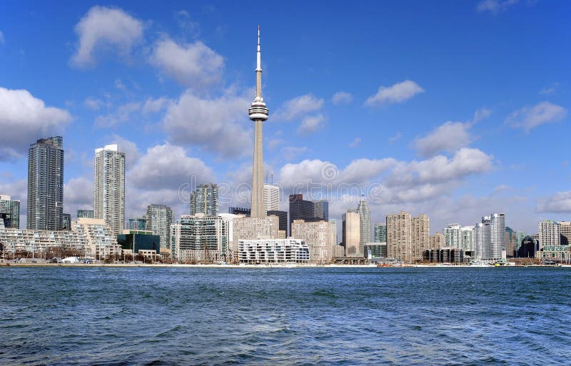 Toronto Skyline on a Windy Day Editorial Photo - Image of lake ...