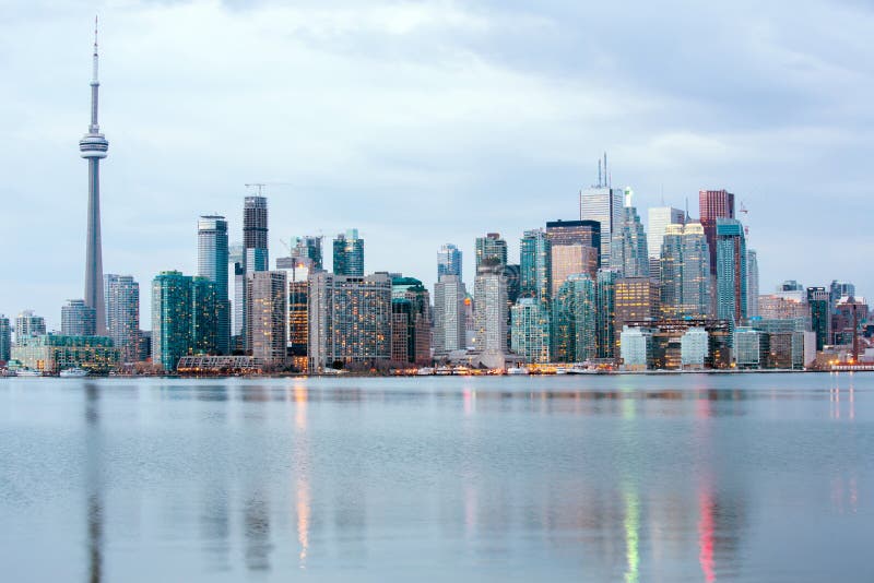 Toronto skylline stock image. Image of area, canada, colorful - 42266617