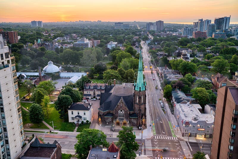Toronto Suburbs at Sunset from the Rooftop Editorial Stock Photo ...