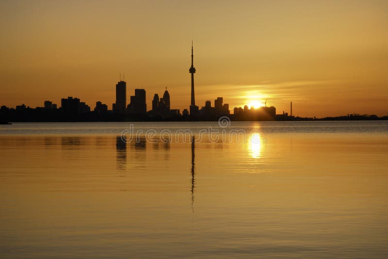 Toronto Sunrise stock photo. Image of skyline, silhouette - 2598200