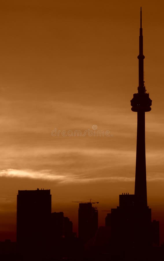 Toronto sunset,CN tower editorial image. Image of tourism - 2120655