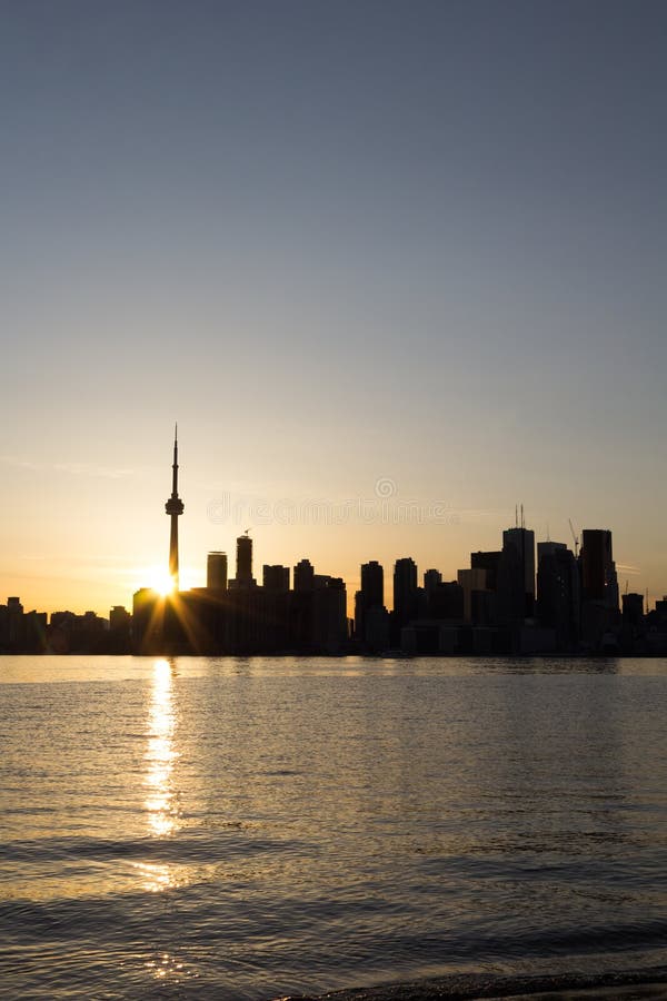Toronto at sunset stock image. Image of business, sail - 1555077