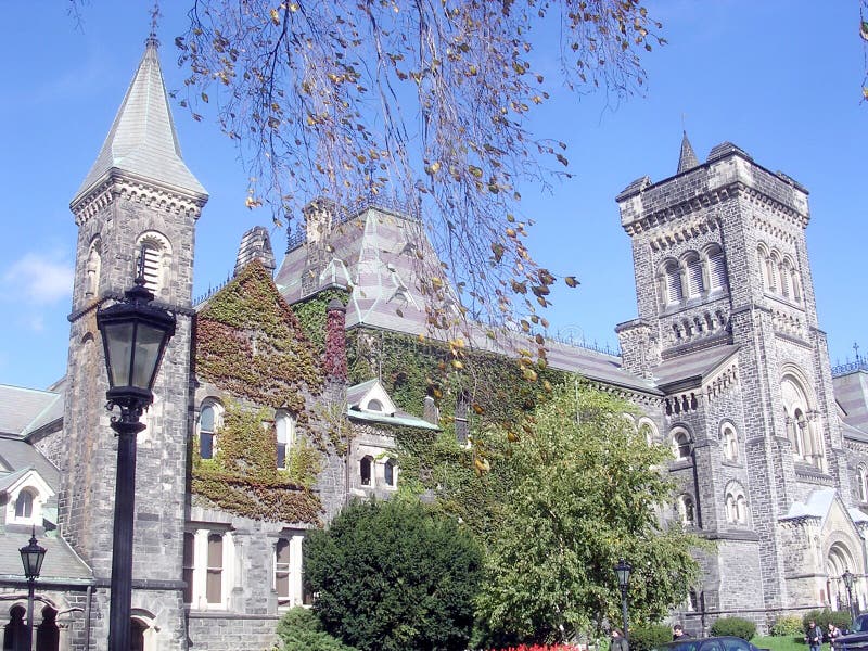 Toronto University Main Building 2005 Stock Image - Image of orange ...