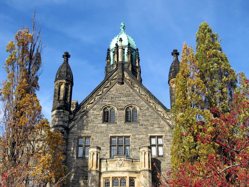 Toronto University Trinity College Facade 2016 Stock Image - Image of ...