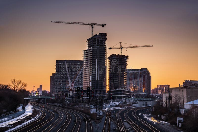 Construction in Toronto editorial stock image. Image of increase - 19458839