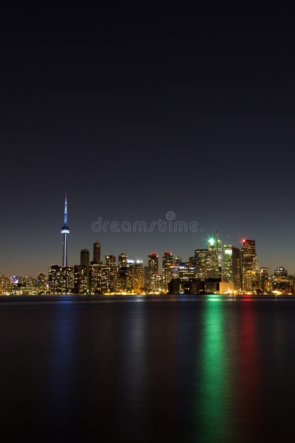 Toronto Vertical Cityscape stock photo. Image of night - 40978456
