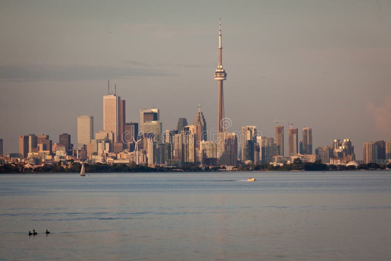 Toronto View from Lake Ontario Editorial Stock Image - Image of canada ...