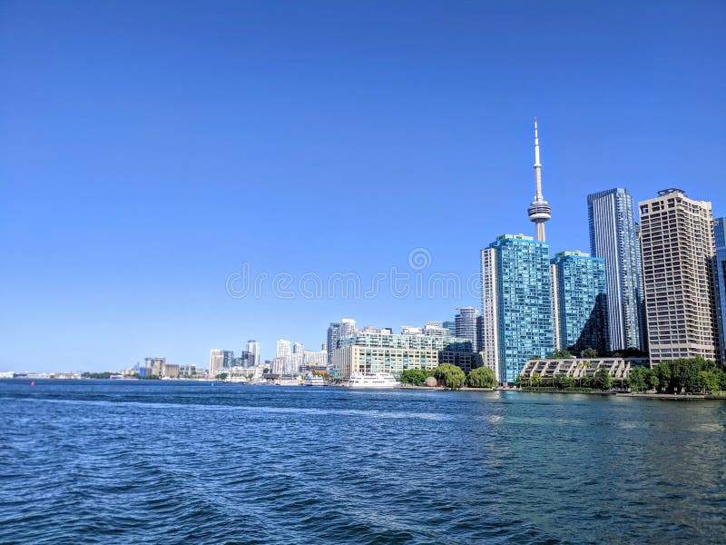 Toronto Waterfront Featuring the CN Tower Editorial Stock Image - Image ...