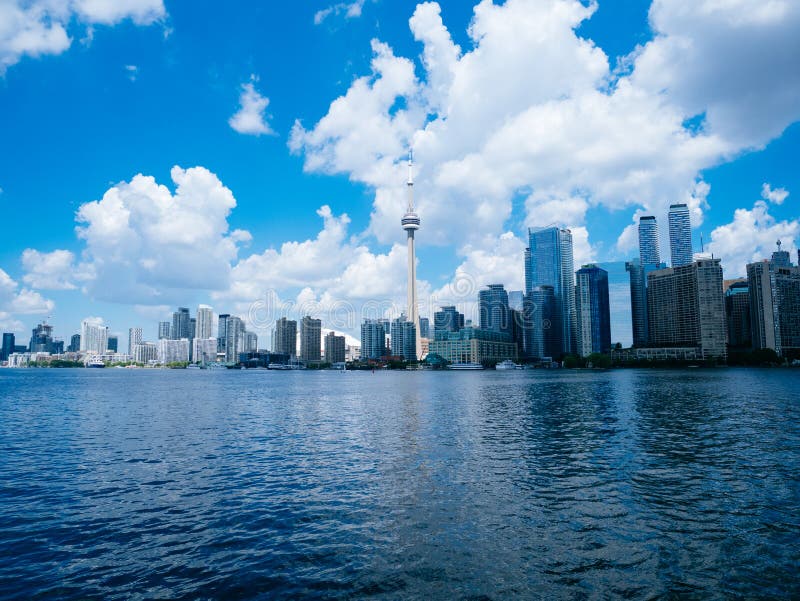 Toronto Waterfront Landscape Editorial Stock Image - Image of center ...