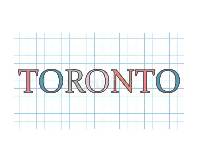 Toronto Word On Checkered Paper Texture Stock Vector - Illustration of ...