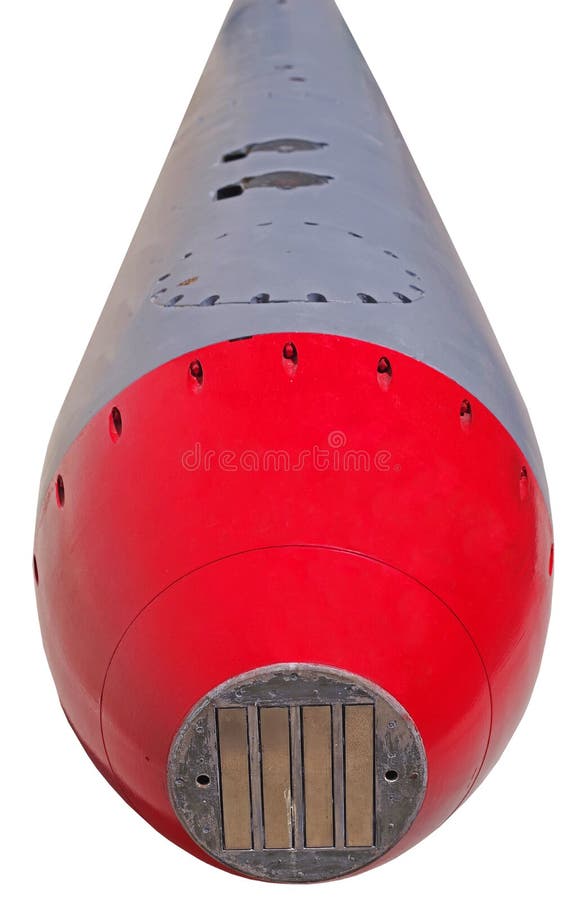 Torpedo isolated on white stock image. Image of device - 220553081