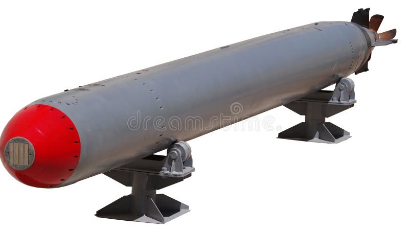 Torpedo isolated on white stock image. Image of equipment - 219344407