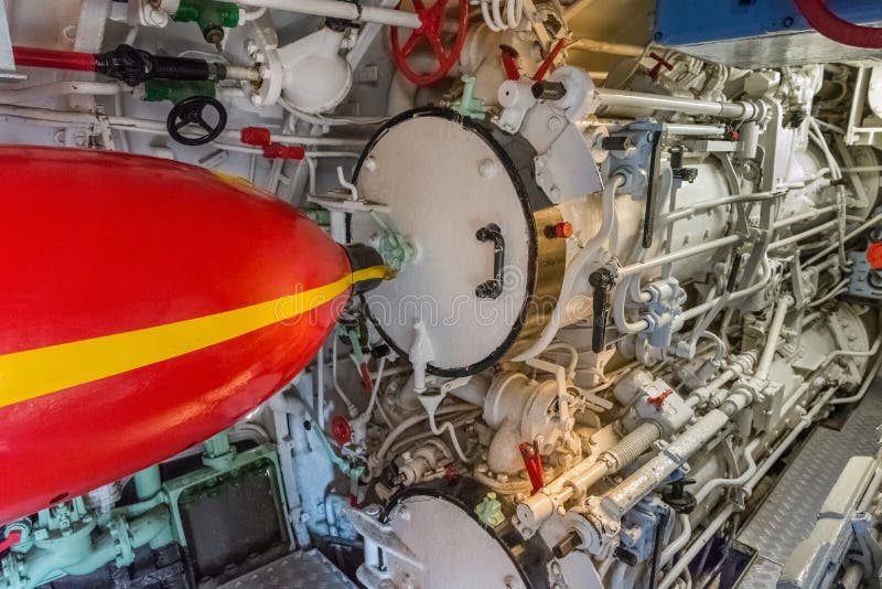 Torpedo Room in a Submarine Stock Photo - Image of panel, iron: 86263964