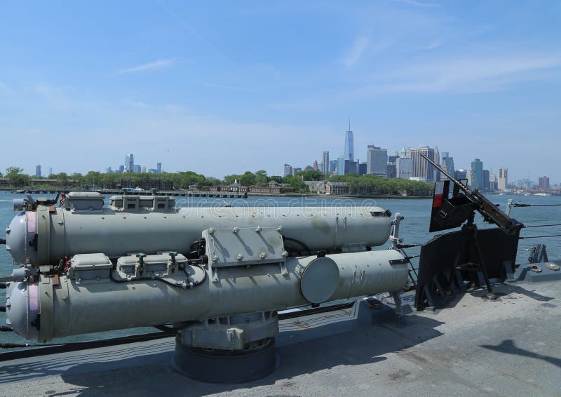 Torpedoes on US Navy Destroyer during Fleet Week 2016 in New York ...