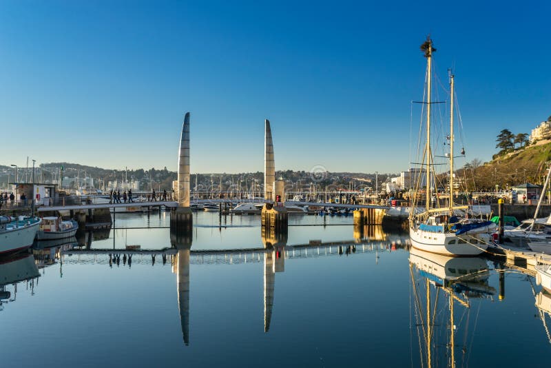Britische Promenade Torquays Devon in Buntem HDR Stockbild - Bild von ...