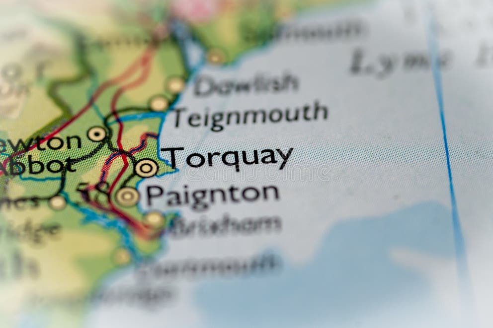 Torquay, England Highlighted on a World Map Stock Photo - Image of ...