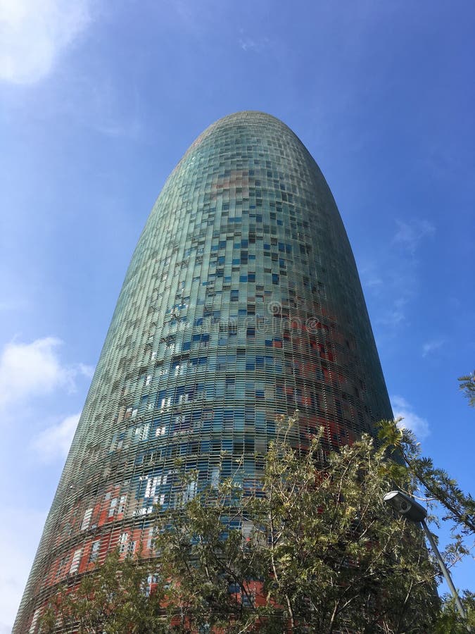 Torre Agbar editorial photography. Image of barcelona - 68810012