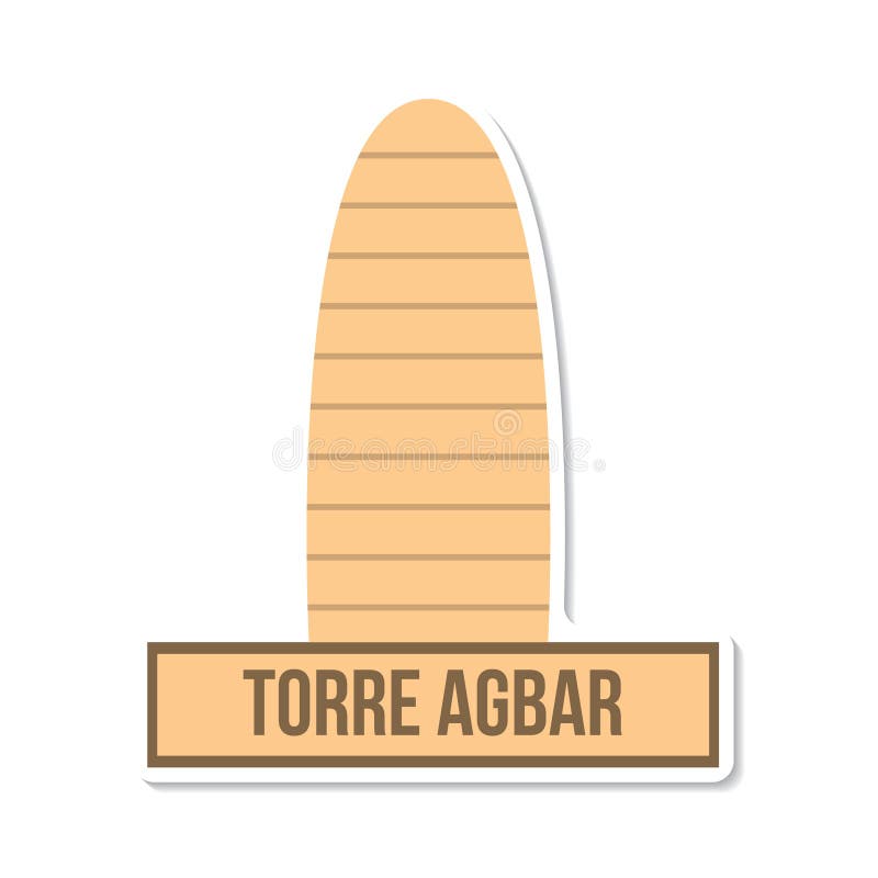 Torre Agbar. Vector Illustration Decorative Design Stock Vector ...