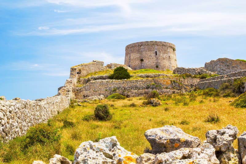Torre Dâ€™en Penjat Fort Scenery Stock Image - Image of minorca, island ...
