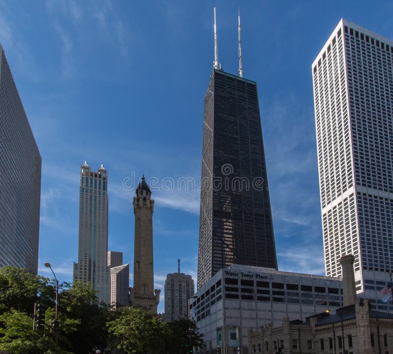 Rascacielos De Chicago - Centro De Juan Hancock Foto de archivo ...
