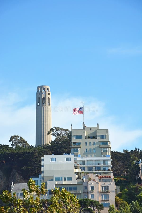 Torre de Coit foto de archivo. Imagen de ciudad, luces - 36846804