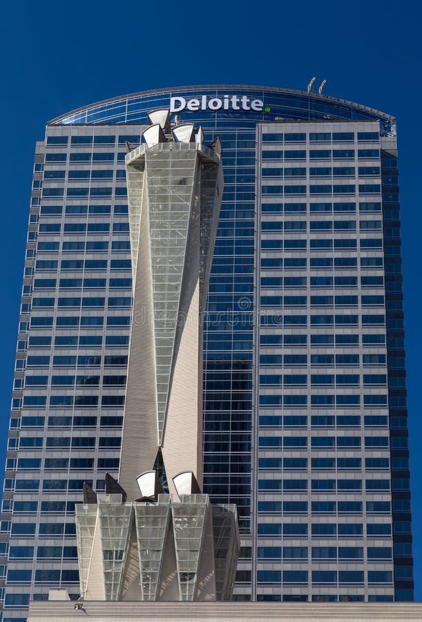 Torre de Deloitte Touche foto editorial. Imagen de servicios - 59650411