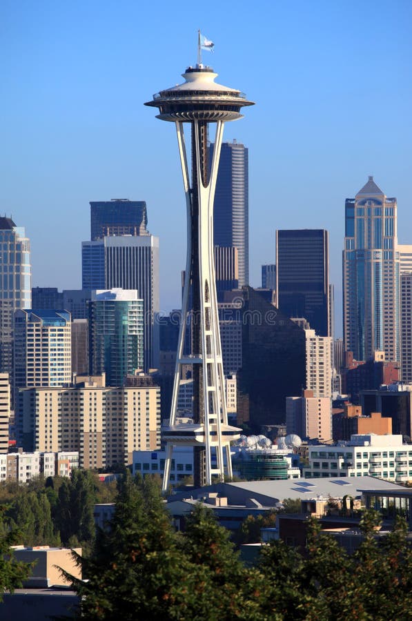 Torre De La Aguja Del Espacio De Seattle, Estado De Washington. Foto ...
