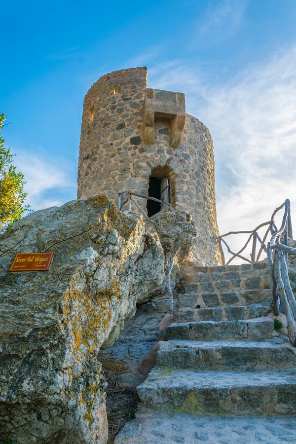 Torre Del Verger, Mallorca, Spain Stock Photo - Image of blue, ancient ...