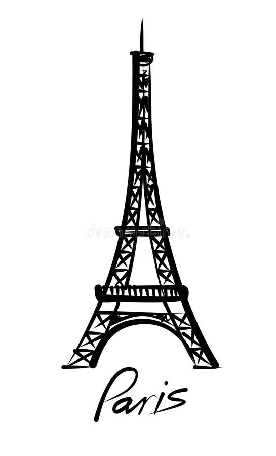 Torre Eiffel del vector ilustración del vector. Ilustración de tinta ...