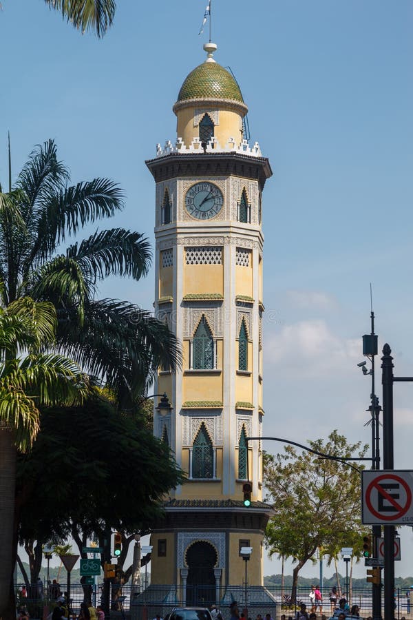 Torre Morisca Clock Tower in Downtown Guayaquil, Ecuador Editorial Image - Image of facade ...