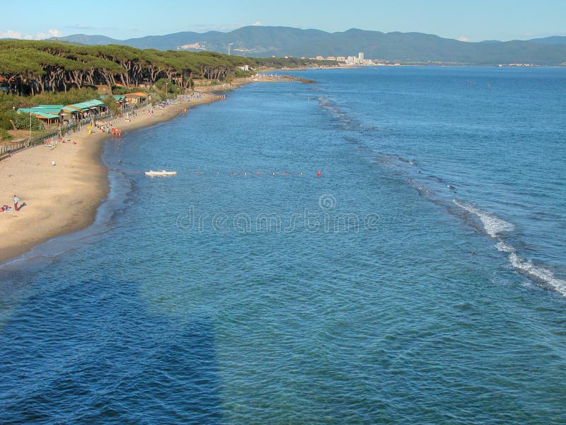 Torre Mozza Beach, Tuscany, Italy Stock Photo - Image of water ...