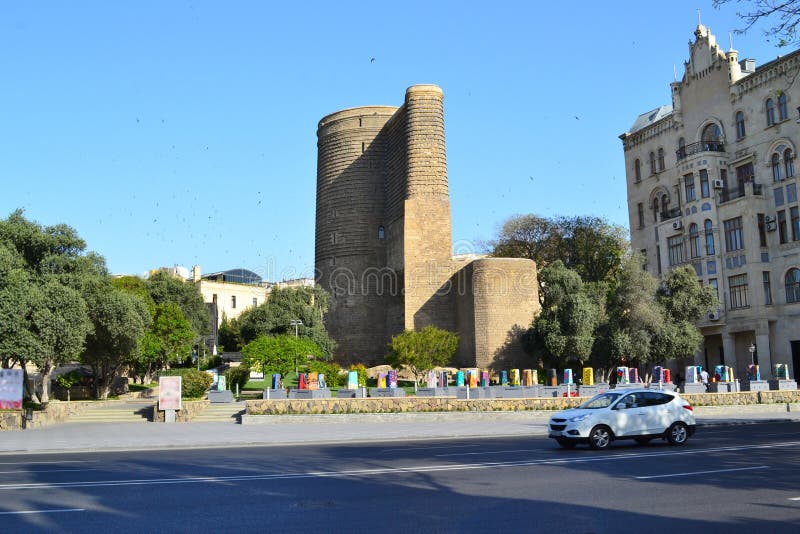 Torre nubile a Bacu fotografia stock. Immagine di torretta - 40688468