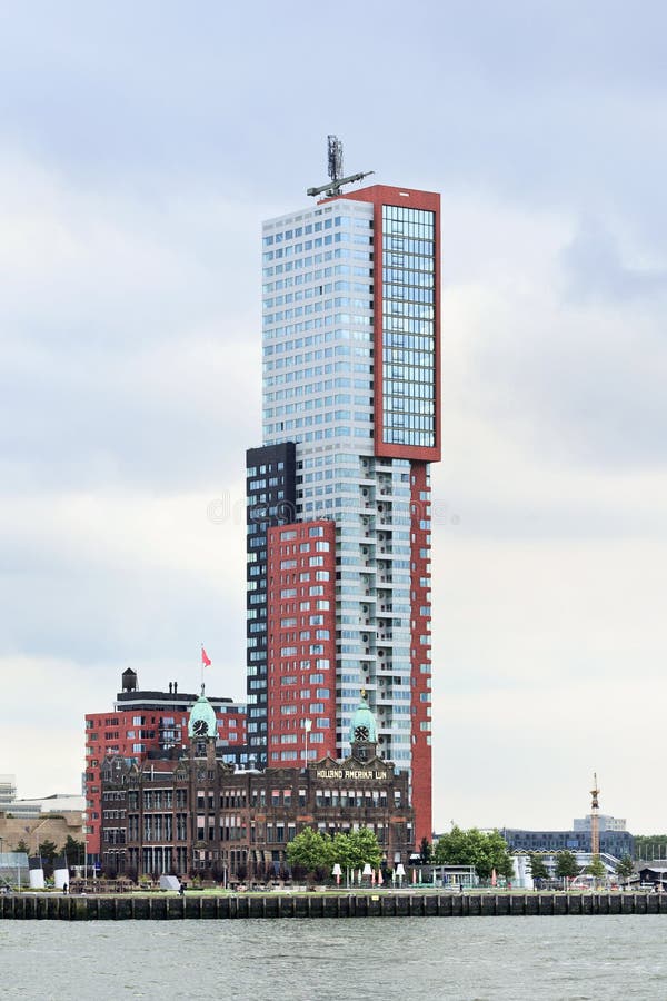 Torre Residencial De Montevideo, Rotterdam, Holanda. Imagen editorial ...
