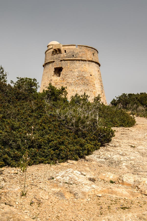 Torre Sal rosa tower stock image. Image of fortress - 246030847