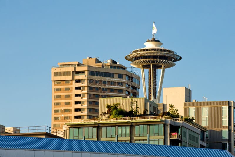 Torre Seattle De La Aguja Del Espacio Foto editorial - Imagen de ...