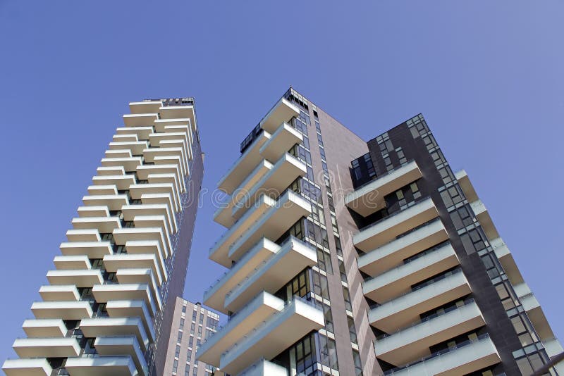 Torre Solaria,solea,aria in Milan Stock Photo - Image of postcard ...