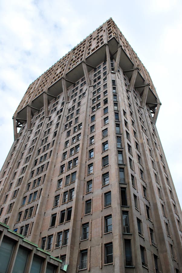 Torre Velasca, Milan, Italy Stock Image - Image of landmark, office ...