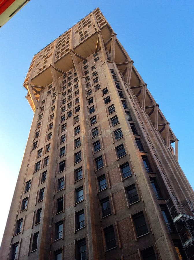 Torre Velasca is a Skyscraper Stock Photo - Image of dynamic, tower ...