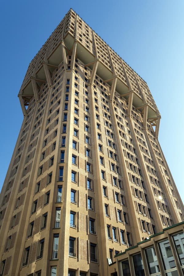 Torre Velasca (Velasca Tower) in Milan Stock Photo - Image of view ...