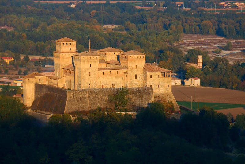 Torrechiara Castle stock image. Image of nature, historic - 21608485