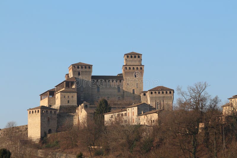 Castle Of Torrechiara. Emilia-Romagna. Italy. Stock Image - Image of ...
