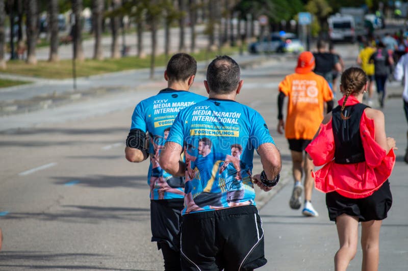Runners on Half Marathon De Torremolinos in Torremolinos, Spain ...