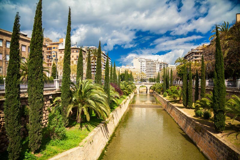 Torrent De Sa Riera in Palma Stock Image - Image of architecture, riera ...