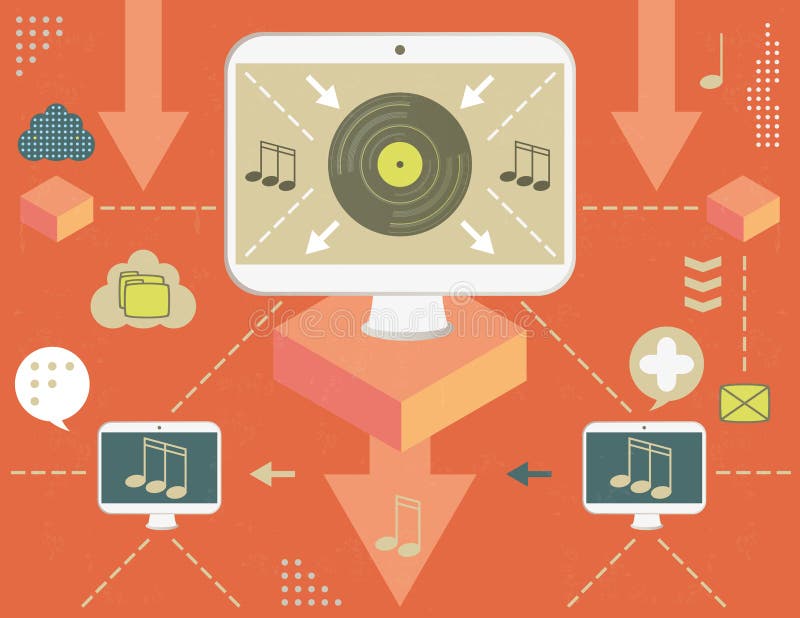 Bit Torrent stock illustration. Illustration of files - 8595286