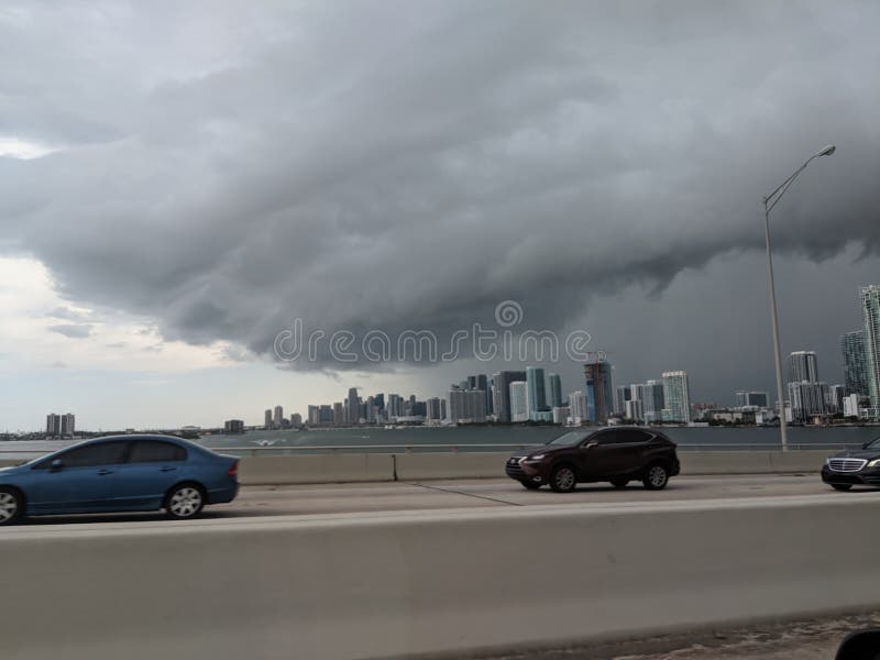 A Torrential Downpour in Traffic Stock Photo - Image of inclement ...