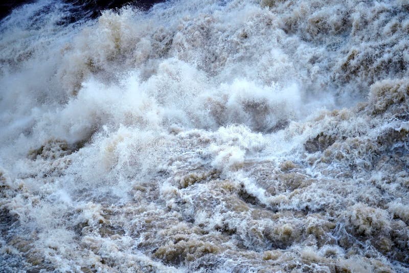 Torrential River Waters in a Flood Stock Image - Image of flood ...