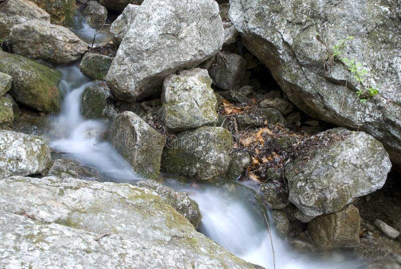 Torrential stream in stone stock image. Image of falling - 36117631