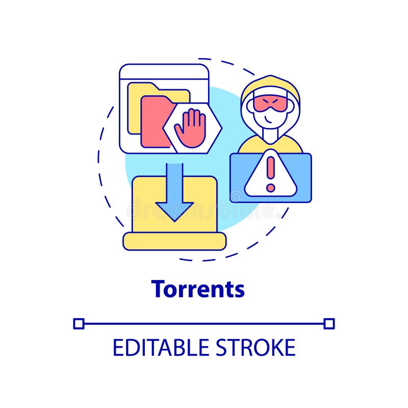 Torrents concept icon stock vector. Illustration of source - 235429667